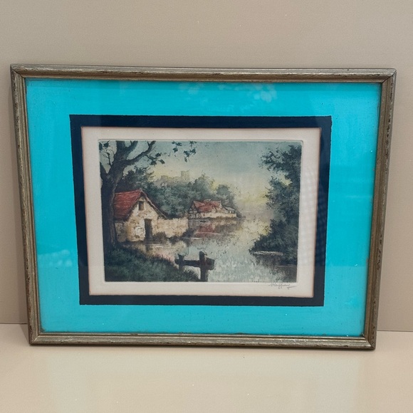 Rene Raffray | Art | Vintage French Aquatint Etching The Cottage Signed ...